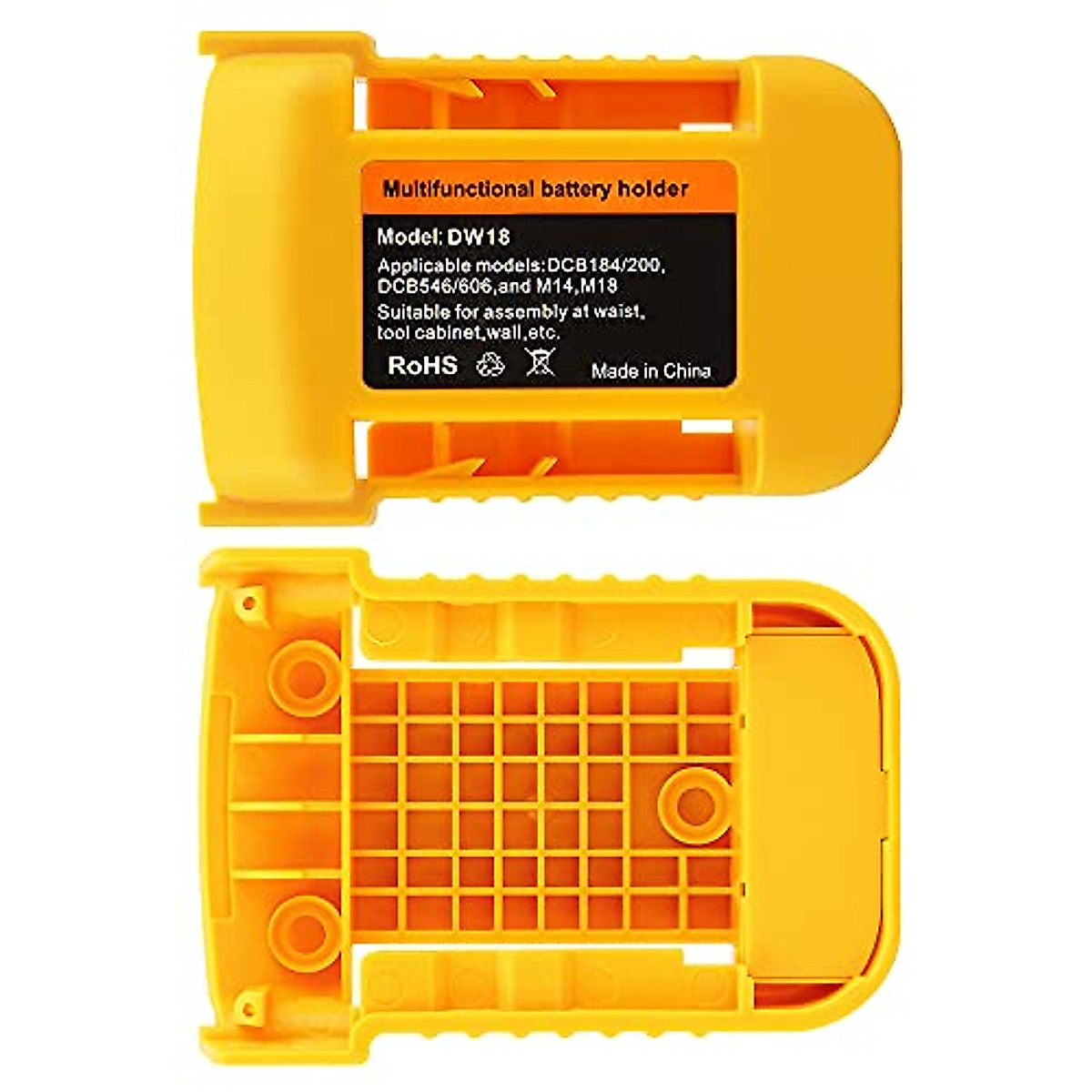 ZLWAWAOL 8 Pack Battery Holder for Dewalt 20V 60V Battery and Milwaukee M18 18V Battery Wall Mount Battery Storage Dock Holder Fit for Dewalt DCB200 DCB203 DCB206 Battery