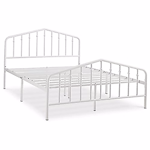 Signature Design by Ashley Casual Trentlore Metal Bed, Full, White