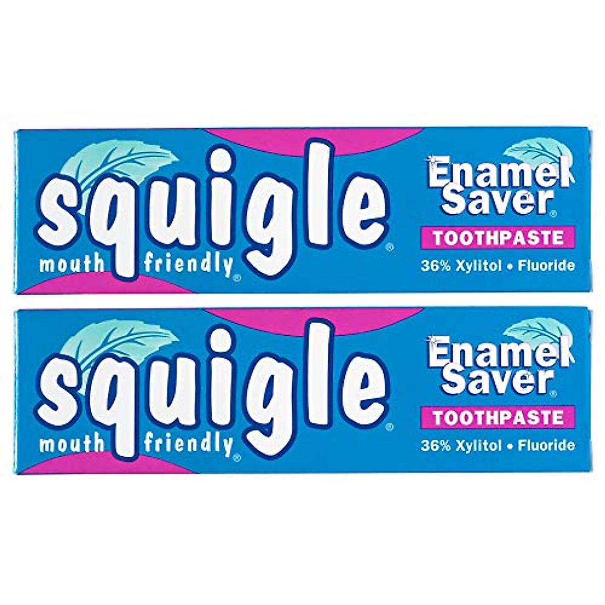 Squigle Enamel Saver Toothpaste (Canker Sore Prevention & Treatment) Prevents Cavities, Perioral Dermatitis, Bad Breath, Chapped Lips - 2 Pack