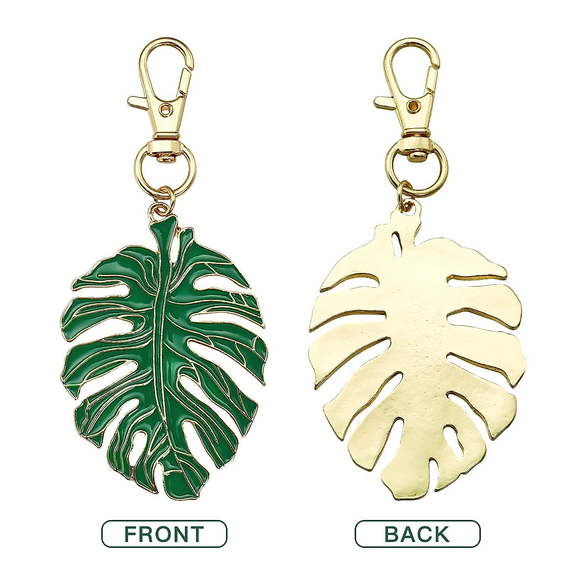 Tropical Palm Leaf Keychain Green Leaf Key Ring Tropical Party Decoration Birthday Luau Hawaiian Party Decoration