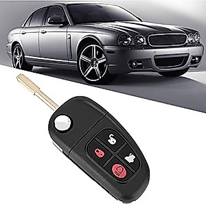 4Button 43Hz Remote Key, Key Fob Nhb1U241 Fit for Jaguar Xj 20022008, Jaguar XJR 20022008, Jaguar Xtype 2002 20042009 (Not Support 2003 Juguar Xtype), Jaguar Stype 19992009 2002 XJR Jaguar S Type