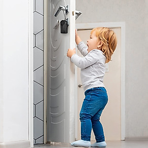 Door Handle Alarm, Home Security Touch Door Sensor 120db Anti Theft Security Alarm Door Knob for Home/Office/Shop/Bank