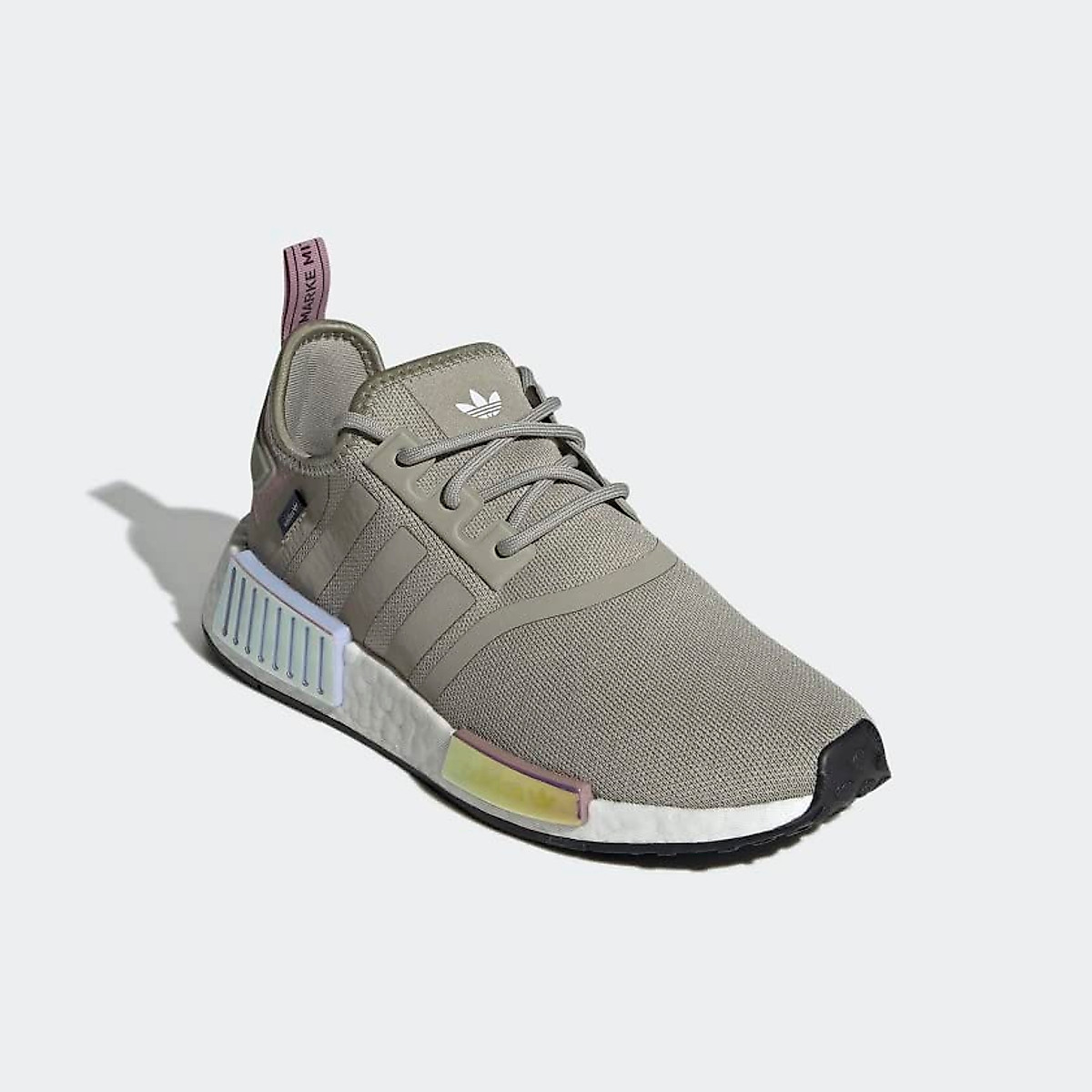 adidas Women's NMD_r1 Sneaker, Feather Grey/Feather Grey/Violet Tone, 6.5