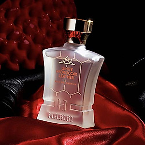 H HABIBI White Moroccan Leather - Eau de Parfum Fragrance for Men - Citrus, Spicy, Woody Fresh Scent. Long-Lasting, Unique Cologne perfect blend, Daytime, office and evening scent