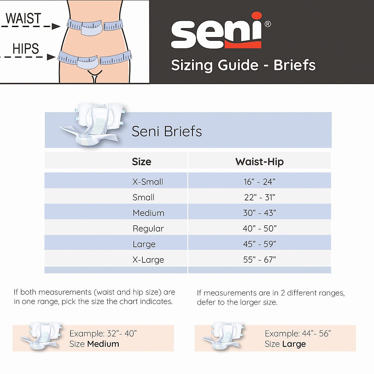 Seni Super Plus Incontinence Brief Regular Breathable / Overnight, S-RE10-BP1, Heavy to Severe, 40 Ct