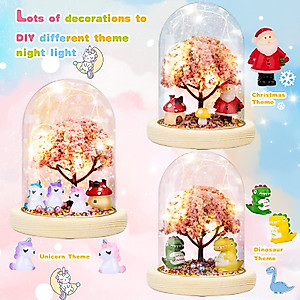 Unicorn Night Light, TCJJ DIY Night Light- Make Your Own Night Light, Unicorn Gifts for Girls, Unicorn Mermaid Hand Craft Terrarium Birthday Gifts Christmas Gifts for Age 4, 5, 6, 7, 8 Years Old Girls