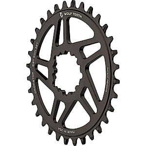 Wolf Tooth Direct Mount Round Mountain Grave Bike Chainring for SRAM Cranks (36 Tooth, Drop-Stop B, MTB)