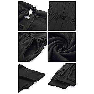 PRETTYGARDEN Jumpsuits for Women 2025 Summer Dressy Off Shoulder Romper Spring Vacation Travel Lounge Outfits Clothes (Black,Large)