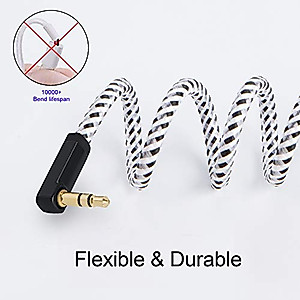 CableCreation 3.5mm Audio Cable [2-Pack 3Feet], Stereo Jack 3.5mm Aux Cable 90 Degree Compatible with Headphone, Phone, 2018 Mac Mini,Surface Dock, iPhones, Car Stereo & More