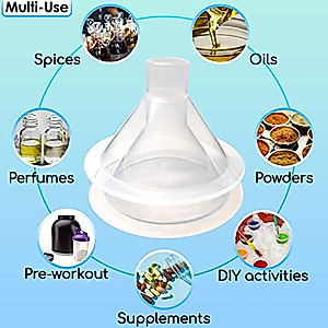 Mini Plastic Funnel for Filling Bottles | 1/2 inch Spout (2 Pack)