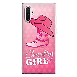 Inspired Cases - 3D Textured Galaxy Note 10 Plus Case - Rubber Bumper Cover - Protective Phone Case for Samsung Galaxy Note 10 Plus - Country Girl - Cowgirl