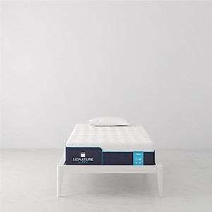 Signature Sleep Bliss 10 Inch Charcoal Cool Gel Memory Foam Mattress-in-a-Box, Medium, Certipur-US and Oeko-TEX, Twin