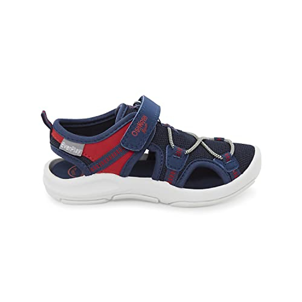 OshKosh B'Gosh Boy's Elipsis Sandal, Navy/Red, 8 Toddler