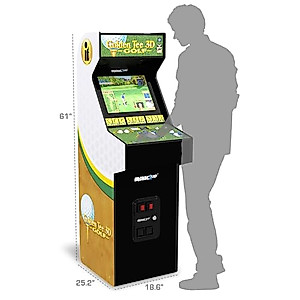 ARCADE1UP Golden Tee 3D Deluxe Arcade Machine, Built for Your Home, Over 5-Foot-Tall Cabinet with 8 Classic Games