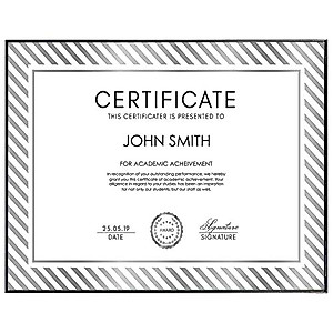 Standard Goods Home Décor 8.5x11 inch front loading document frame, 6-pack of Black for wall or table, horizontal or vertical display