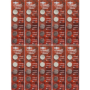 Loopacell CR2032 Lithium 3V 50 Batteries