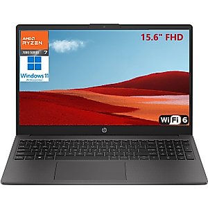 HP 15.6" FHD Business Laptop Computer, AMD 8-Core Ryzen 7 7730U (Beat i7-1355U), 4GB DDR4 RAM, 128GB PCIe SSD, WiFi 6, Bluetooth 5.3, Webcam, Type-C, HDMI, Numeric Keypad, Windows 11 Pro, Vent-Hear