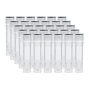 CryoKing Cryogenic Vials 1.5 ml with Screw Caps Cryotubes for Low Temperature Sample Storage Clear Sterile Vials, Case of 2000