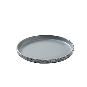 Bestone 16 Piece Round Kitchen Dinnerware Set,Plates and Bowls sets,Dishes, Plates, Bowls, Mugs, Dish Set，Plates and Bowls,Service for 4, Stoneware (round, grey matte)