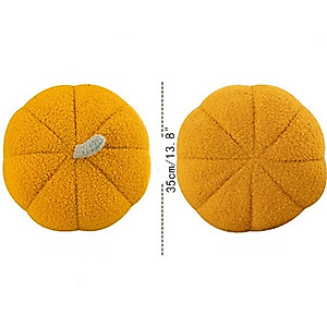 OUKEYI 13.8"/35cm Flower Floor Pillow Pumpkin Shape Cushion Cute Seating Pad Chair Cushion Oversized Throw Pillow,Halloween Pumpkins Plush Toys,for Home Decoration Kids Girls Women Gifts