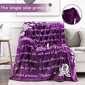 Aiishow Gifts Blanket for Mom Mother's Day, 59 inch x79 Cozy Flannel Throw Blankets, I Love You Print Women, Unique Mother from Daughter or Son, Birthday, Mothers Day (FBA-43AIS-US-ILYMQT-ZY)