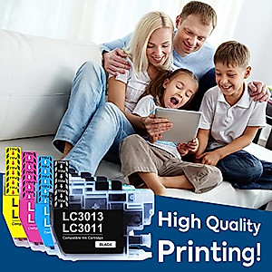 ALLWORK [ New Version LC3013 3011 Compatible Ink Cartridges Replacement for Brother LC3013 LC3011 Ink Cartridges Works with Brother MFC-J690DW MFC-J491DW MFC-J497DW MFC-J895DW Inkjet Printer 4 Packs