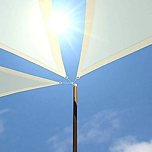 Sutekus Sun Shade Sail Canopy Waterproof Triangle Canopy UV Block Awning for Patio Outdoor Backyard Garden 9.8' x 9.8' x 9.8' (Grey)