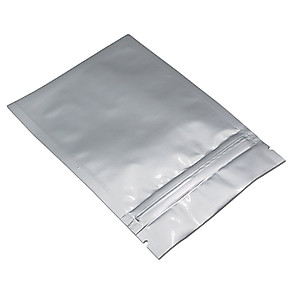 MITOB Clear Mylar Bags Zipper Lock Seal Plastic Aluminum Foil Bag Flat for Zip Food Storage Lock Bag Resealable with Tear (50, 4.7x7.9 inch (12x20cm))