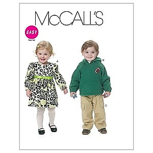 McCall's Patterns M6237 Toddlers' Dress, Top and Pants, Size CCB (1-2-3-4)