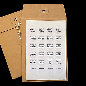 504 pronoun stickers for conference badges, name tags, etc. (¾ inch; removable; 21 sheets)