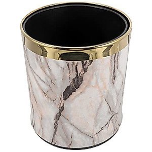 FAVOMOTO Powder Rooms Trash can Garbage can Recycle Trash can Under Desk Living Room Waste Basket Vintage Trash cans Garbage Container bin Kitchen Trash can Small Office Plastic Storage Box