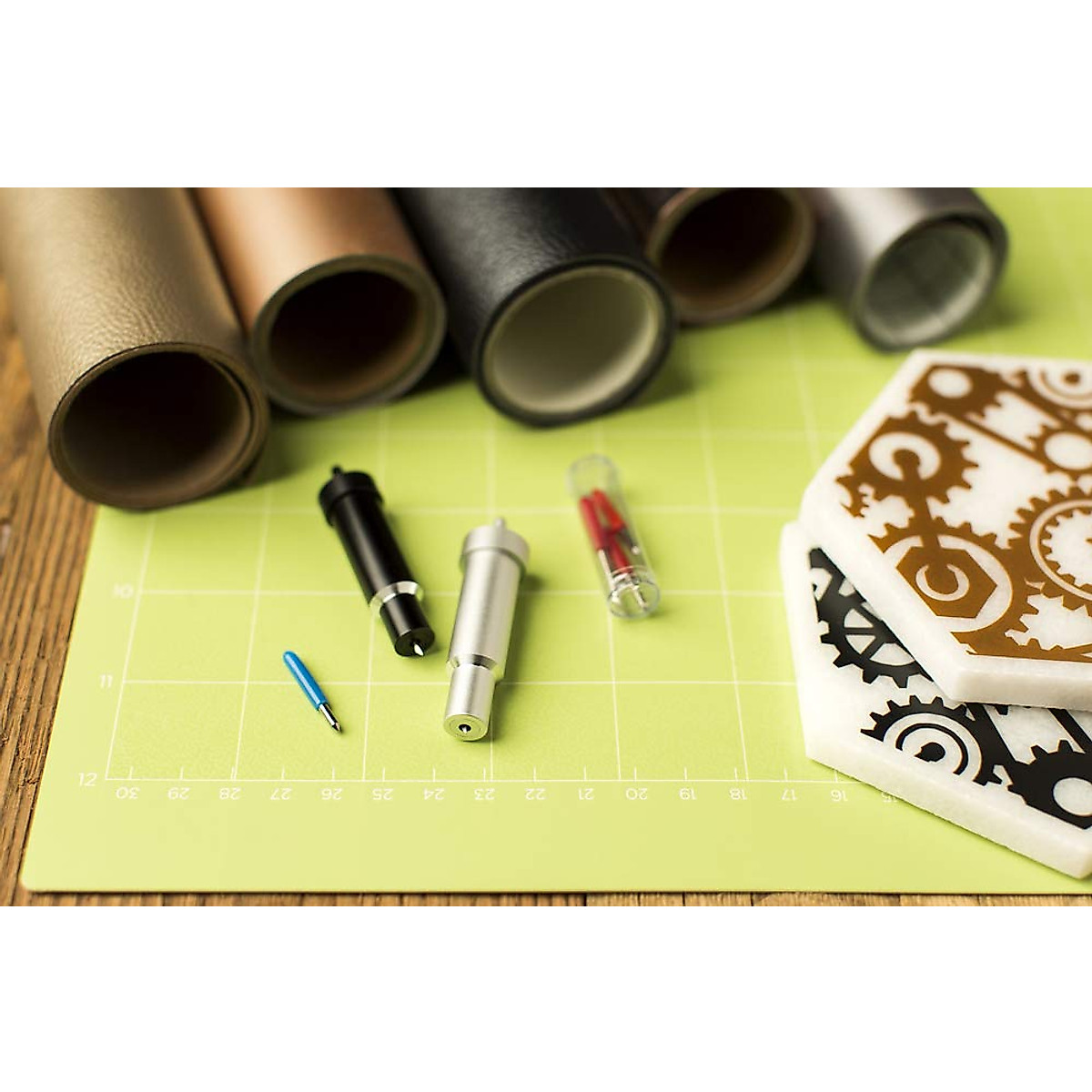Cricut StandardGrip Machine Mats 12in x 12in, Reusable Cutting Mats for Crafts with Protective Film, Use with Cardstock, Iron On, Vinyl and More, Compatible with Cricut Explore & Maker (3 Count)