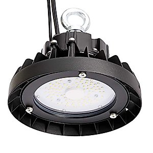 AmazonCommercial LED Value UFO High Bay, 50 Watt, 50000 Hours, Dimmable 0-10V, 6500 Lumens, ETL and DLC Certified, Daylight, 1-Pack