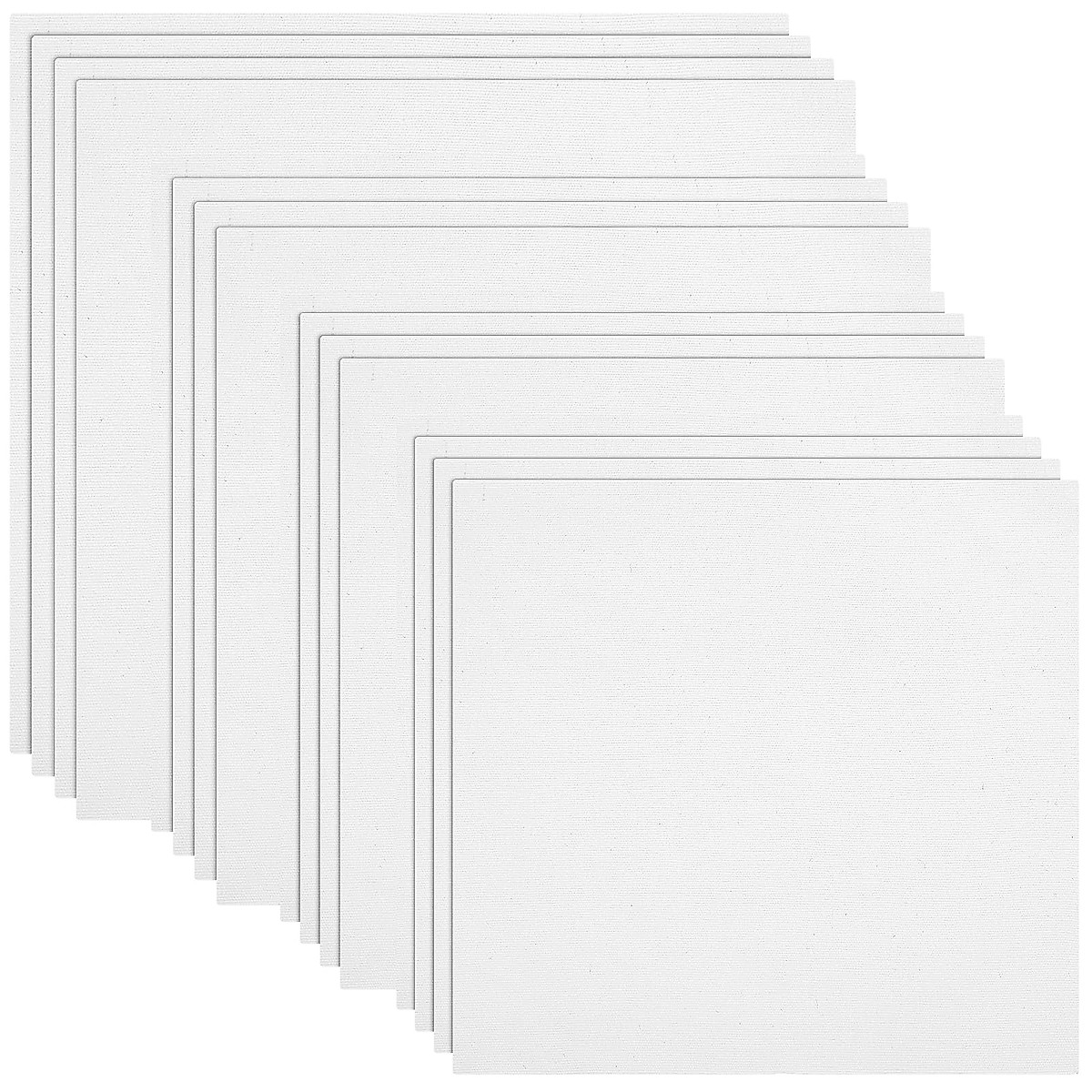 16 Pcs Embroidery Cloth Fabric Precut Embroidery Cloth Squares White Natural Cotton Embroidery Fabric 4 Sizes Embroidery Fabric Square Cross Stitch Fabric for Embroidery Craft Garment(5.9 to 11.8inch)