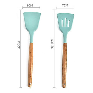 Classic Green Silicone Kitchen Utensils Set Heat Resistant Nonstick Baking Cooking Tools 2/3/4/5/6/7/8/9 PCS Kitchenware Accessories