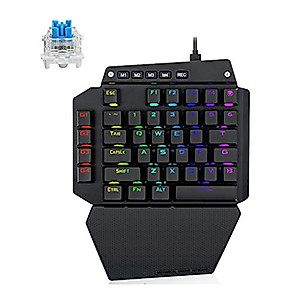 GRABLOOM LED Backlight Outemu Switch for Key Macro Defines Keyboard Replacement One-Hand Mechanical Keyboard 44 for Key Havit Gaming Tastatur Und Maus Set