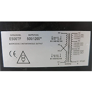 Sola/Hevi-Duty E500TF Sola Hevi-Duty 1-Phase Control Transformer,