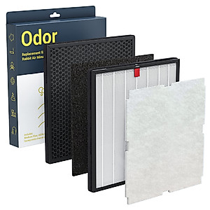BIODEFENSOR MinusA2 Replacement Filter Kit Compatible with Rabbit Air Purifier Minus-A2, SPA 700A, 780A, 780N - 4-Stage Odor, Gas, Dust & Premium HEPA Electrostatic Filtration of Ultrafine Particles