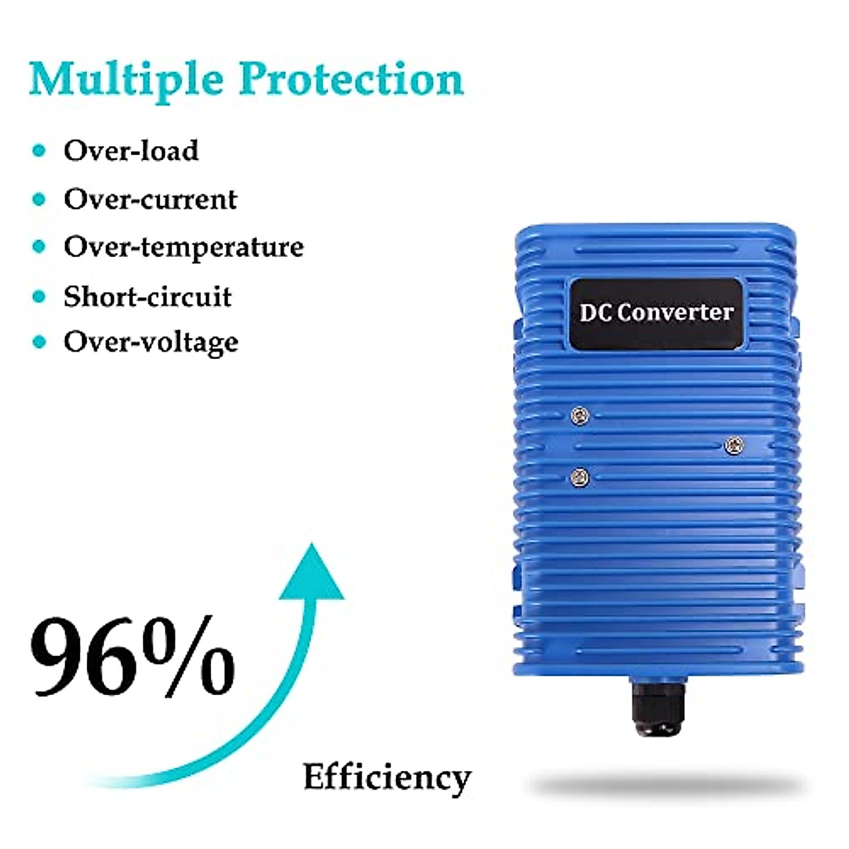 10L0L Golf Cart Voltage Reducer 36V 48V to 12V 30A 350W, Universal DC Step Down Converter, Regulator, Transformer for Yamaha EZGO Club Car