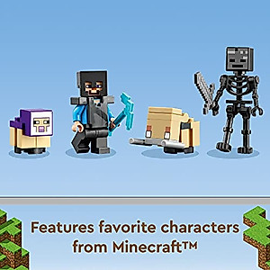 LEGO Minecraft The Ruined Portal Building Toy 21172 with Steve and Wither Skeleton Figures, Gift Idea for 8 Plus Year Old Kids, Boys & Girls