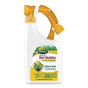 Scotts Liquid Turf Builder with Plus 2 Weed Control, Liquid Weed Killer and Fertilizer, 32 fl. oz.