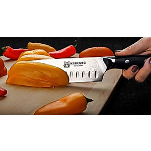 7-inch VG10 Santoku- 66 layers of High Carbon Damscus Stainless Steel Cladding—Kintaro Series—Kurouto Kitchenware