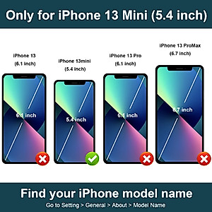 Folosu Compatible with iPhone 13 Mini Case Wallet with Card Holder, 360°Rotation Finger Ring Holder Kickstand Protective RFID Blocking PU Leather Double Buttons Flip Shockproof Cover 5.4 Inch Red