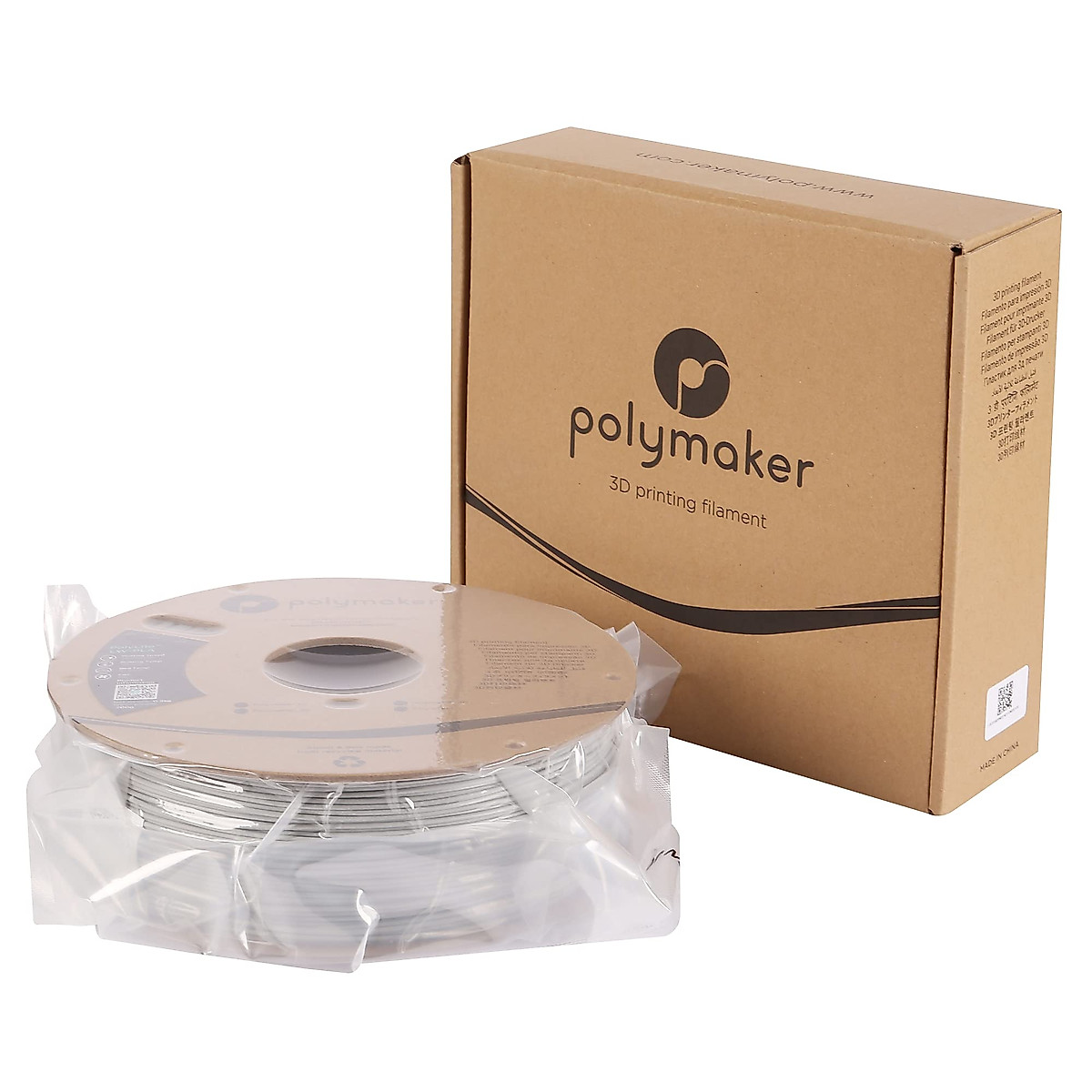 Polymaker LW PLA Filament 1.75mm Gray, Pre-Foamed PLA 800g Lightweight 3D Filament - PolyLite 3D Printer LW-PLA for Printing RC Plane, 190-210 °C Printing Temp. | High Rigidity | Easy to Paint