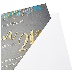 Regal Publishing Modern Milestone Age Birthday Card 21st Son - 9 x 6 inches -