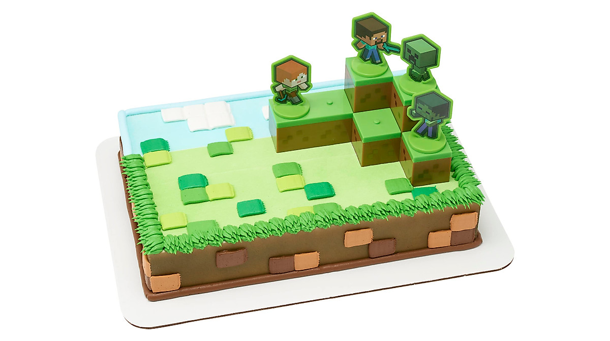 DecoSet Minecraft Cake Topper - 6-Piece Decoration