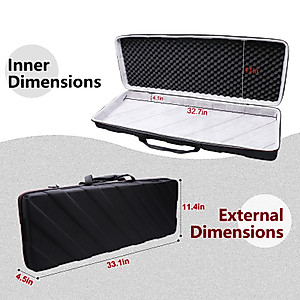 LTGEM Controller Case for Alesis V49 MKII USB MIDI Keyboard Controller, Hard Storage Travel Protective Carrying Bag