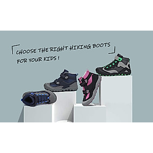 Mishansha Kids Hiking Boots Toddler Girls Boys Hiking Shoes Water-Resistant Anti-Collision Non-Slip Athletic Outdoor Trekking Boots