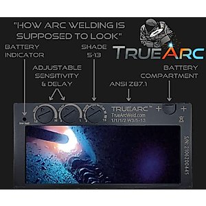 TrueArc Variable Shade Auto-Darkening Welding Lens – True Color Filter Welding Helmet Accessories Fits most Pancake and Pipeliner Hoods – Adjustable Shades 5-13