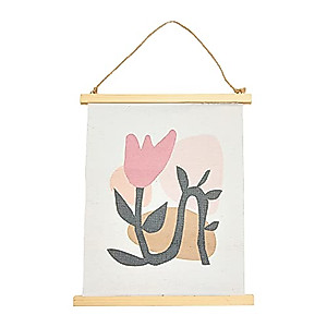 Main + Mesa Abstract Floral Canvas Wall Scrolls, Set of 3